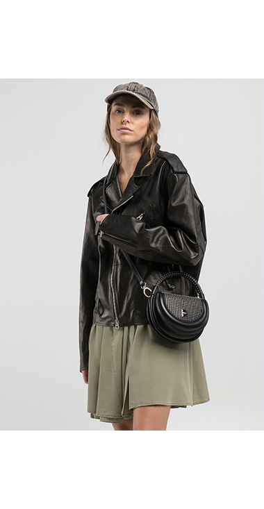 WAXラムレザーバイカージャケット｜REPLAY リプレイ公式通販サイト